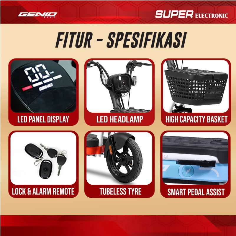 Promo Sepeda Listrik Genio Orby 2.0 36v/12ah Selis Mopit Garansi Resmi ...