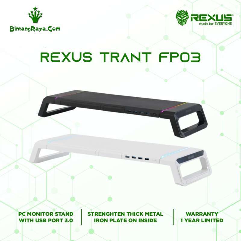 Promo Monitor Stand/dudukan Monitor Rexus Trant Fp03 Rgb With 4 Port ...