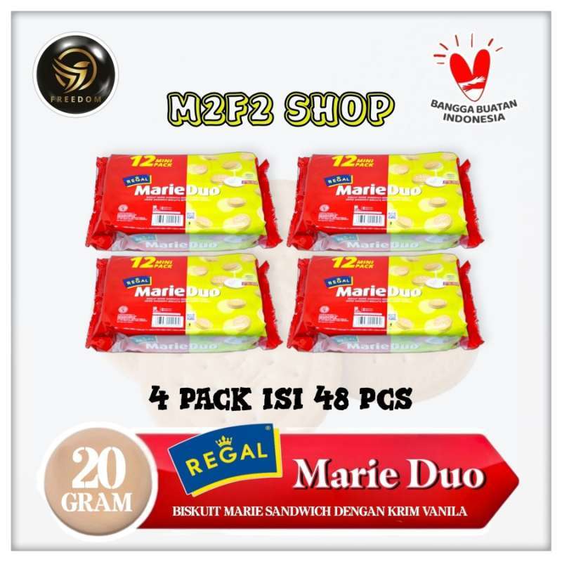 Promo Biskuit Regal Marie Duo Mini Sandwich Sachet - 20 gr (Kemasan 4 ...