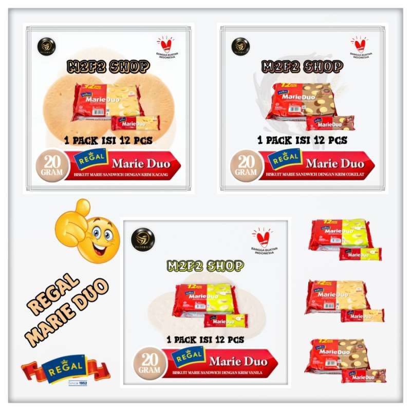 Promo Biskuit Regal Marie Duo Mini Sandwich Sachet - 20 Gr (kemasan 1 ...