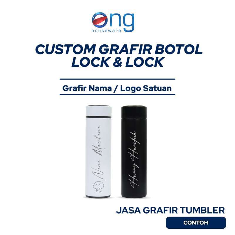 Promo Custom Tulisan Nama Grafir Tumbler Stainless Steel Termos Engrave ...