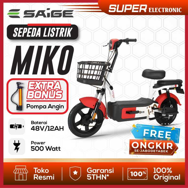 Jual Sepeda Listrik Saige Miko Original Terbaru - Harga Promo Murah ...