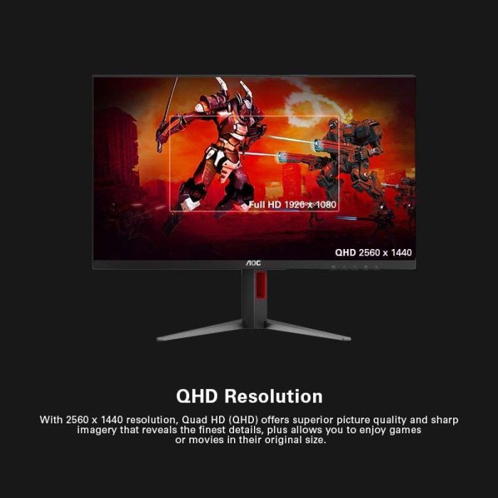 Jual Monitor AOC GAMING Q27G4 27 IPS QHD 2K 1440p 180Hz HDMI DPHDR ERGO ...