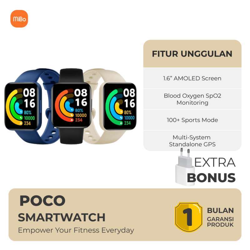 Promo Poco Watch Smartwatch Amoled 1.6 Display Gps Spo2 5atm Diskon 33% ...