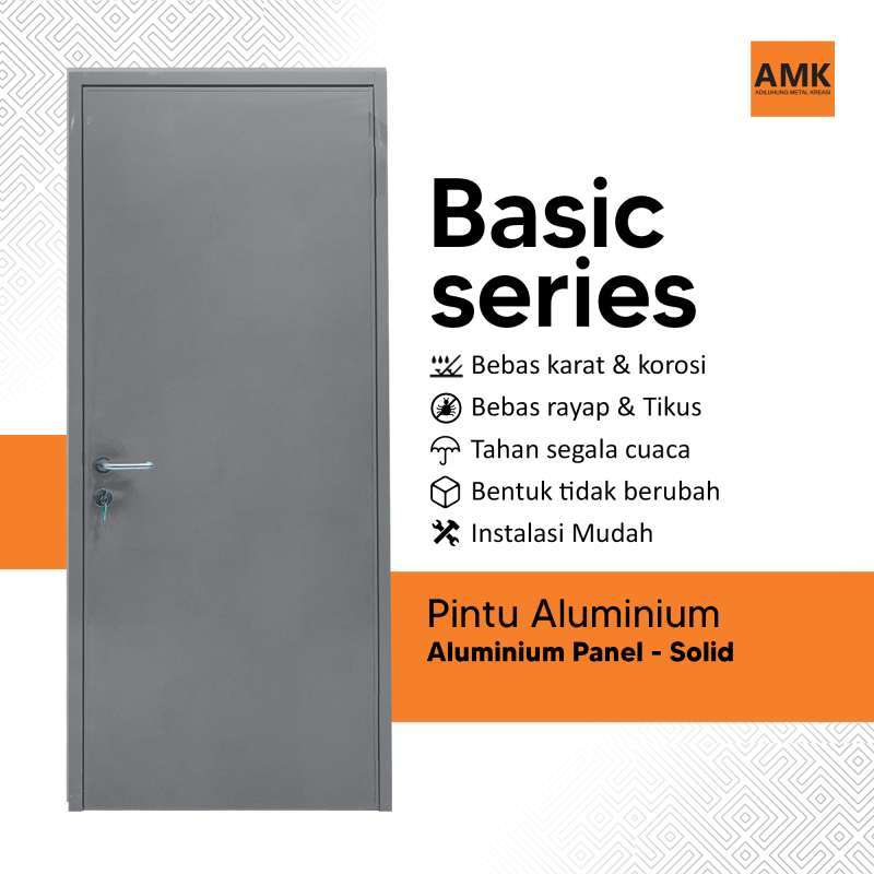 Promo Pintu Aluminium Amk Solid 2615 - Grey Steel - 90 X 240 Cm (kanan ...