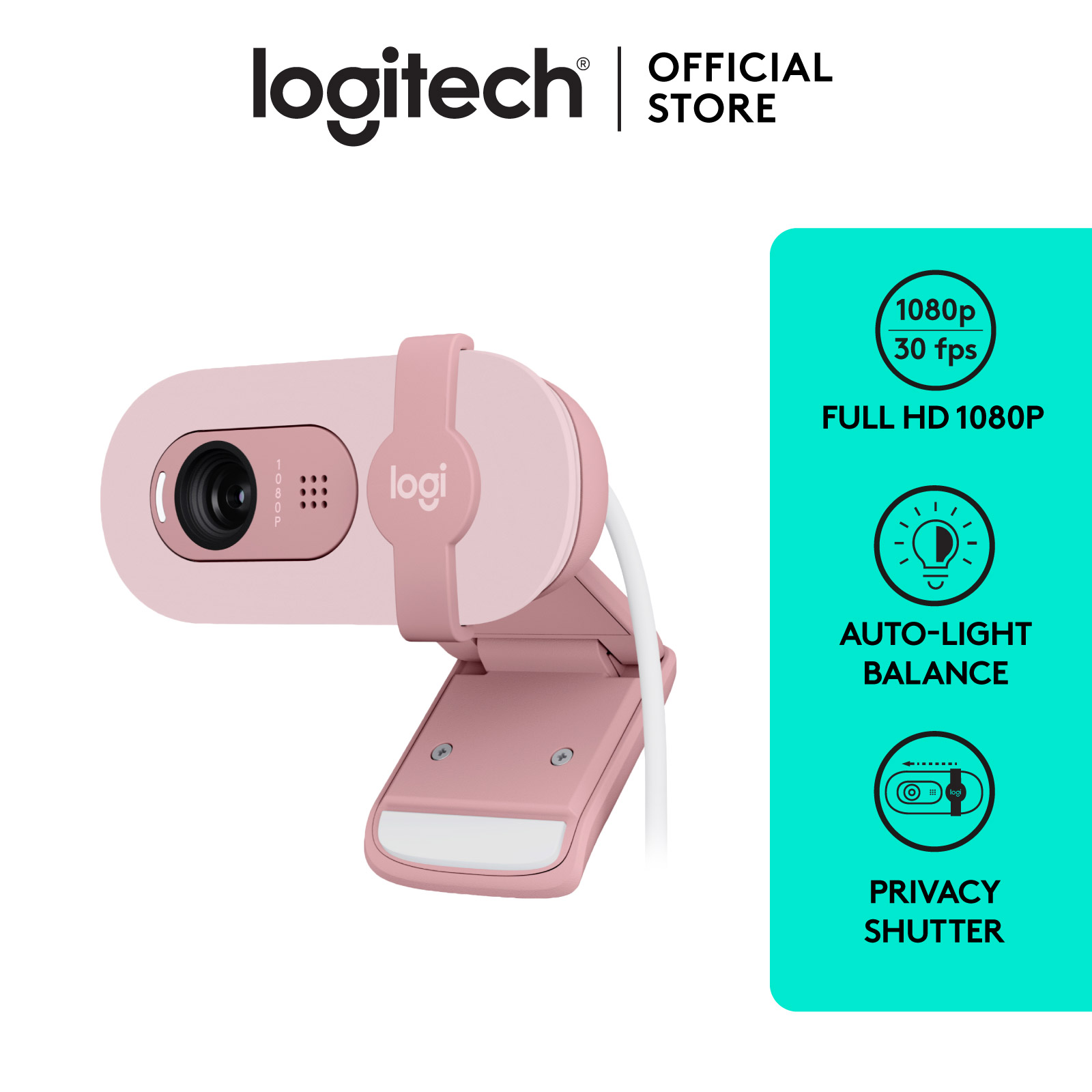 Promo Logitech Brio 100 Webcam Full Hd, Built In Mic, Auto-light ...