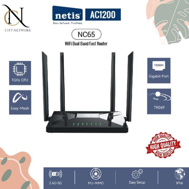 Promo Netis Nc65 Ac1200 Wireless Dual Band Gigabit Router Diskon 3% Di ...