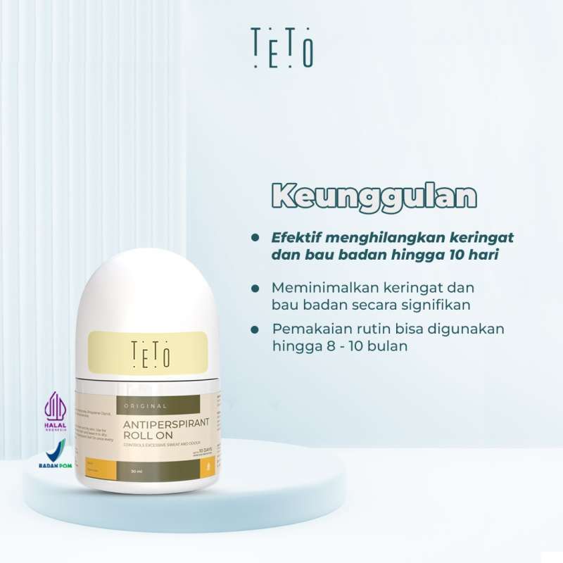 Promo Paket Teto Antiperspirant Roll On 30ml yang mengurangi keringat ...