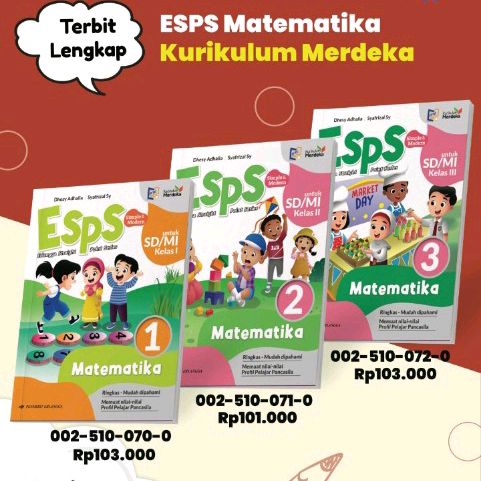 Jual ESPS MATEMATIKA SD KELAS 1 2 3 KURIKULUM MERDEKA - MATEMATIKA KELAS 1 MAPEL di Seller Buku ...
