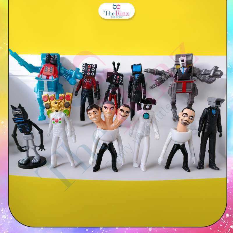 Jual Action Figure Set Skibidi Toilet Camera TV Man - Skibidi Isi 17 di ...