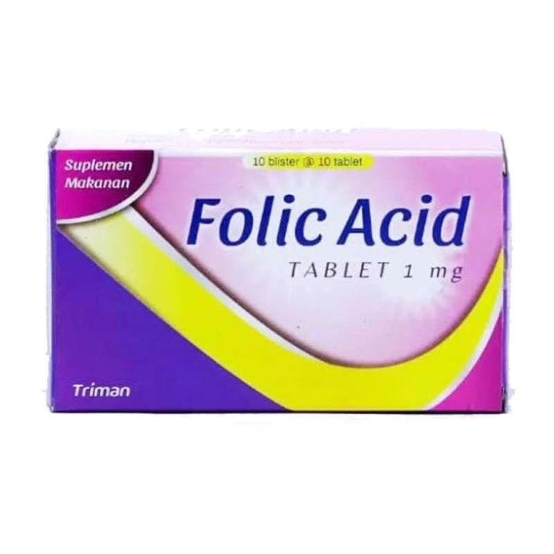 Jual Folic Acid Triman 1 Mg Box 100 Tablet Di Seller Apotek Najeeb ...
