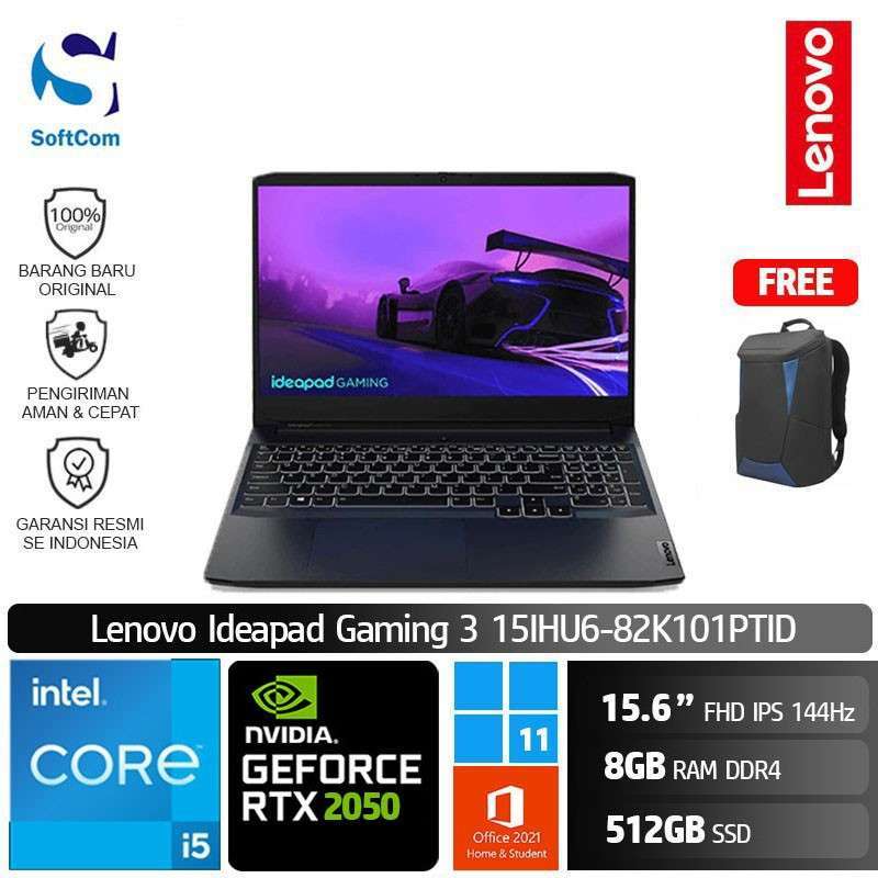Jual Lenovo Ideapad Gaming Ptid Laptop Gaming Core I H Gb Gb Ssd Rtx Gb