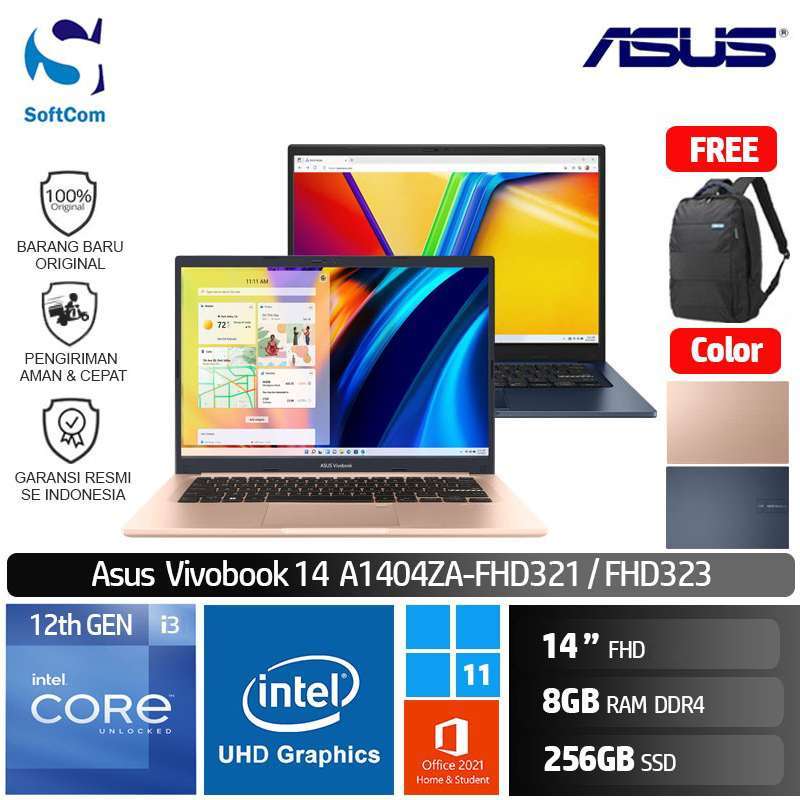 Promo Asus Vivobook 14 A1404za Fhd321 Fhd323 Notebook [core I3-1215u ...