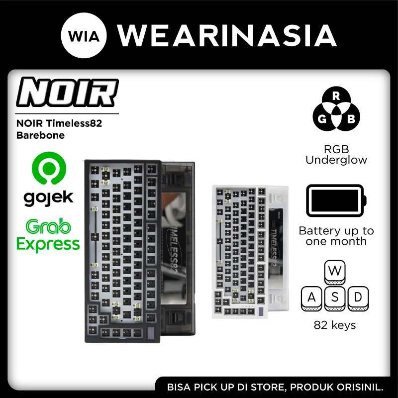 Jual Noir Timeless82 75% Wireless Oled Mechanical Keyboard Gasket Mount ...