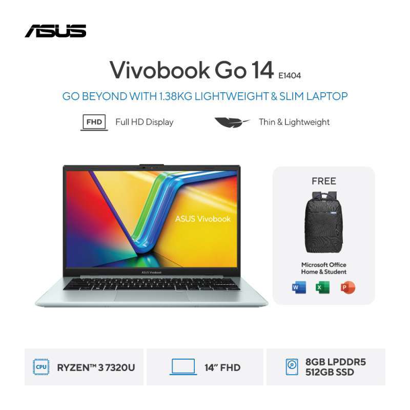 Jual Asus Vivobook Go 14 E1404fa-fhd353 Laptop [amd Ryzen 3 7320u/8gb ...
