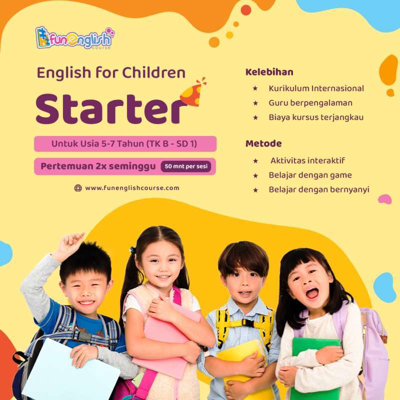 Promo Fun English Course - Children Starter (usia 5-7 Tahun) Diskon 5% ...