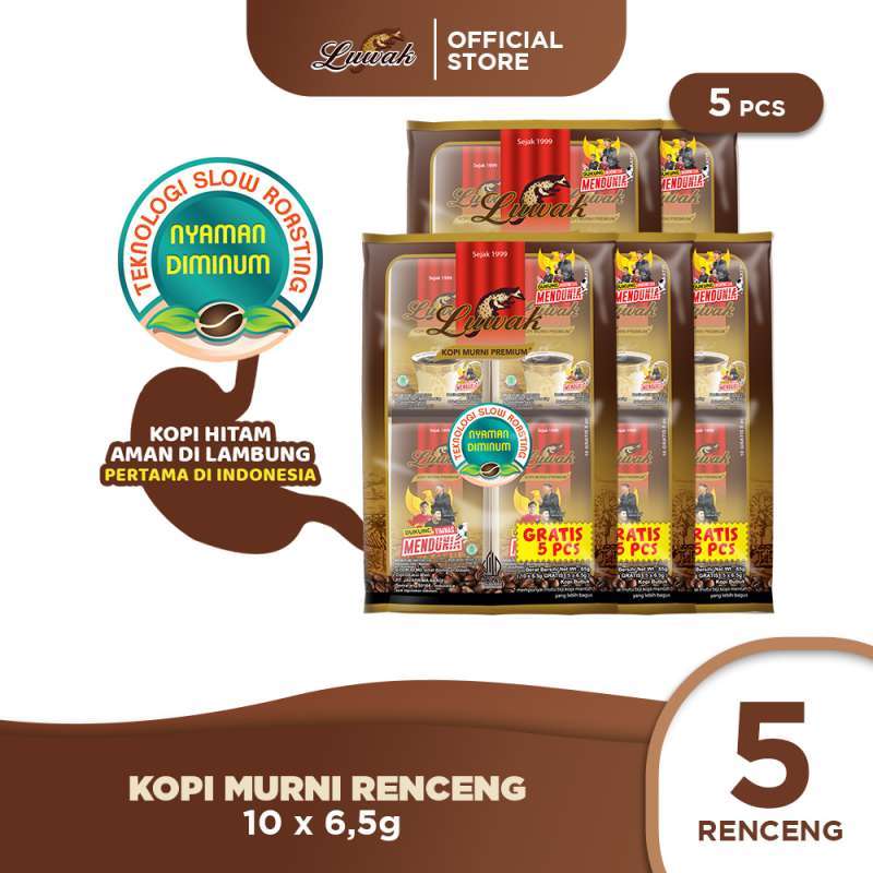 Promo Kopi Luwak Murni Renceng 10x6.5gr - 5 Pcs Diskon 50% Di Seller ...