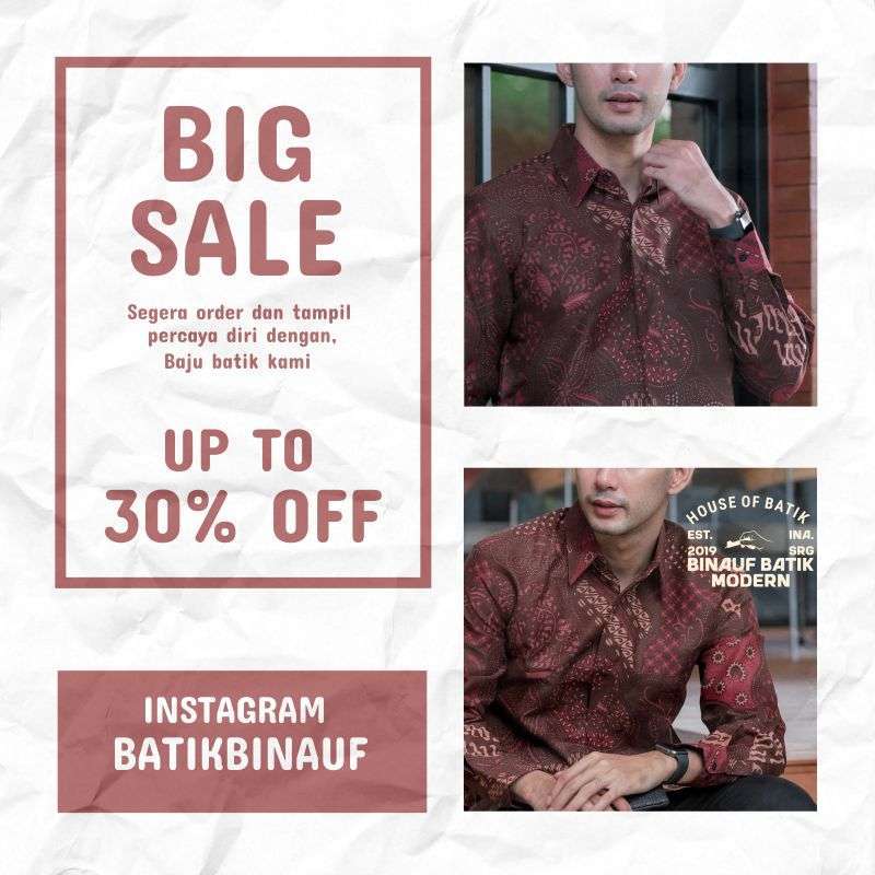 Promo Batik Kontemporer Terbaik Kemeja Lengan Panjang untuk Semua ...