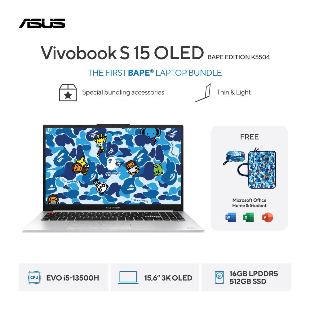 Jual Asus Vivobook S Oled Bape Edition K Va Oleds Notebook Cool Silver I H