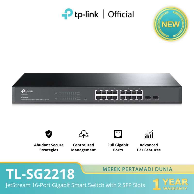 Jual Tp-link Tl-sg2218 Jetstream 16-port Gigabit Smart Switch With 2 ...