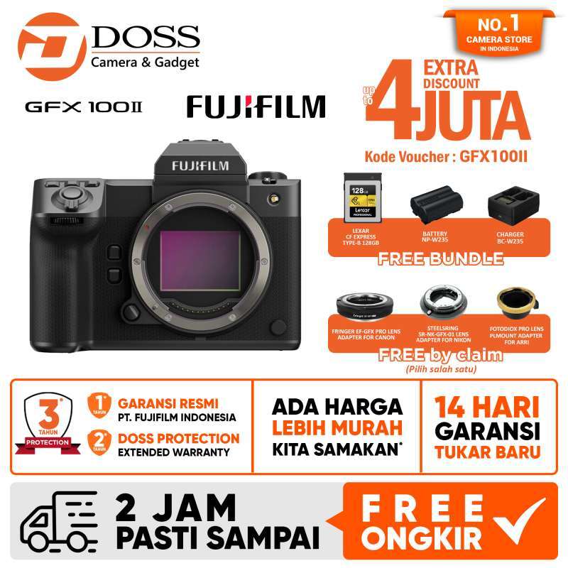 Jual Fujifilm GFX100 II Body Only Medium Format Camera Fuji GFX 100 Mark 2 Fujifilm GFX100II di ...