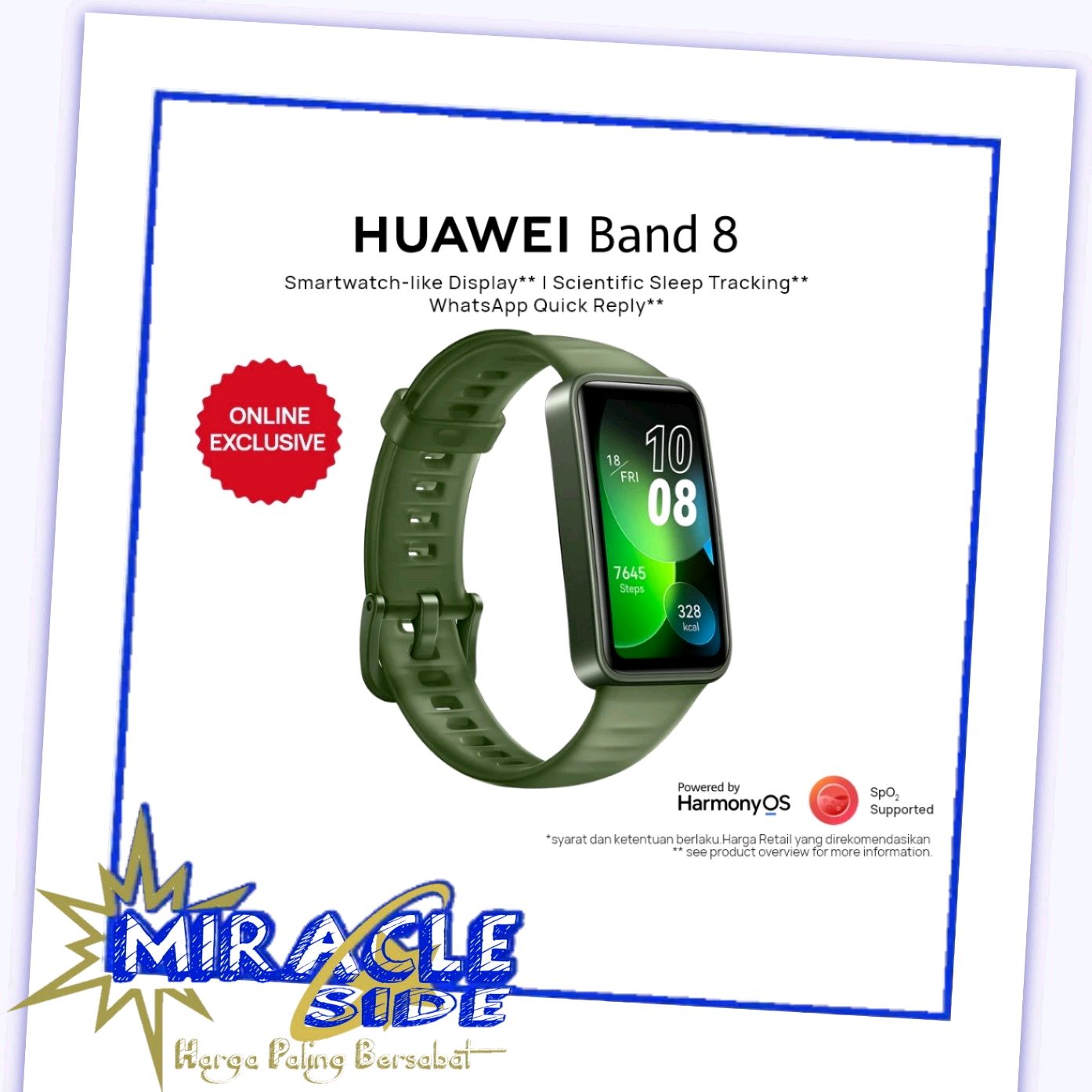 Jual HUAWEI Band 8 Smartband | Smartwatch-like Display | New Garansi ...