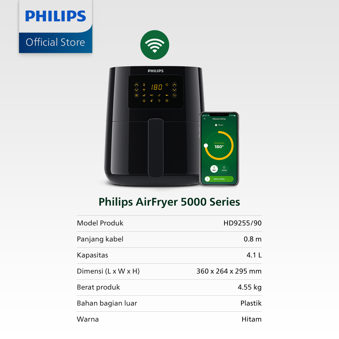 Promo Airfryer Philips Terbaik, Hd9255/90 Low Watt, Air Fryer ...