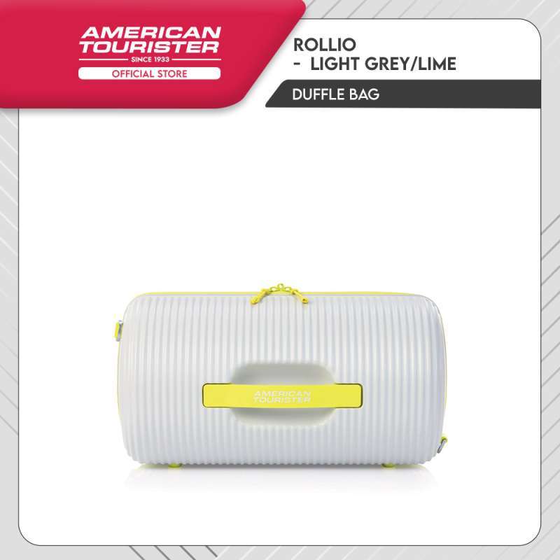 Promo American Tourister Rollio Duffle Bag - Light Grey/lime Diskon 20% ...