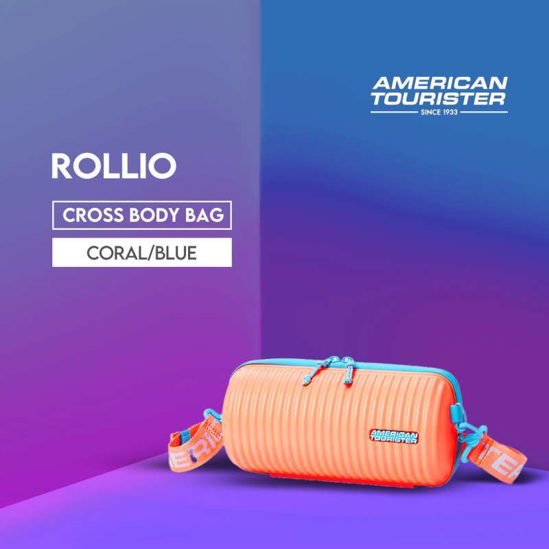Promo American Tourister Rollio Cross Body Bag - Coral/blue Diskon 20% ...