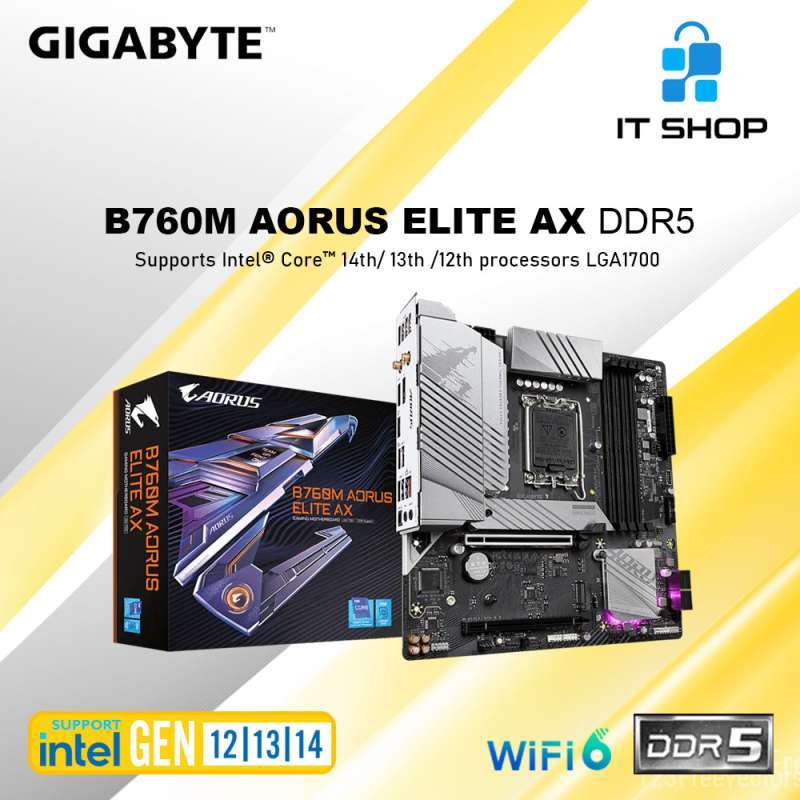 Jual Motherboard Gigabyte B760m Aorus Elite Ax Ddr5 - Lga 1700 Di ...