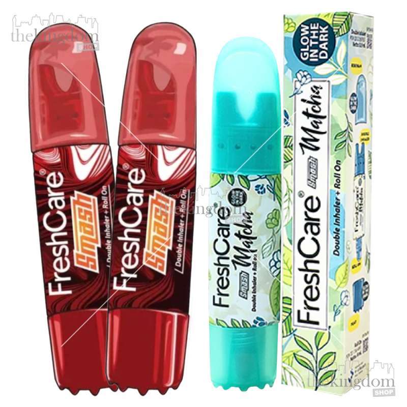 Jual Freshcare Smash Matcha Double Inhaler + Roll On Minyak Angin Pijat ...