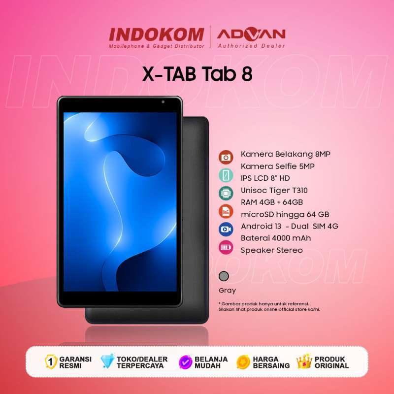 Promo Advan Xtab Ram 4gb/64gb Tablet 8 Inch Grey - Garansi Resmi Diskon ...