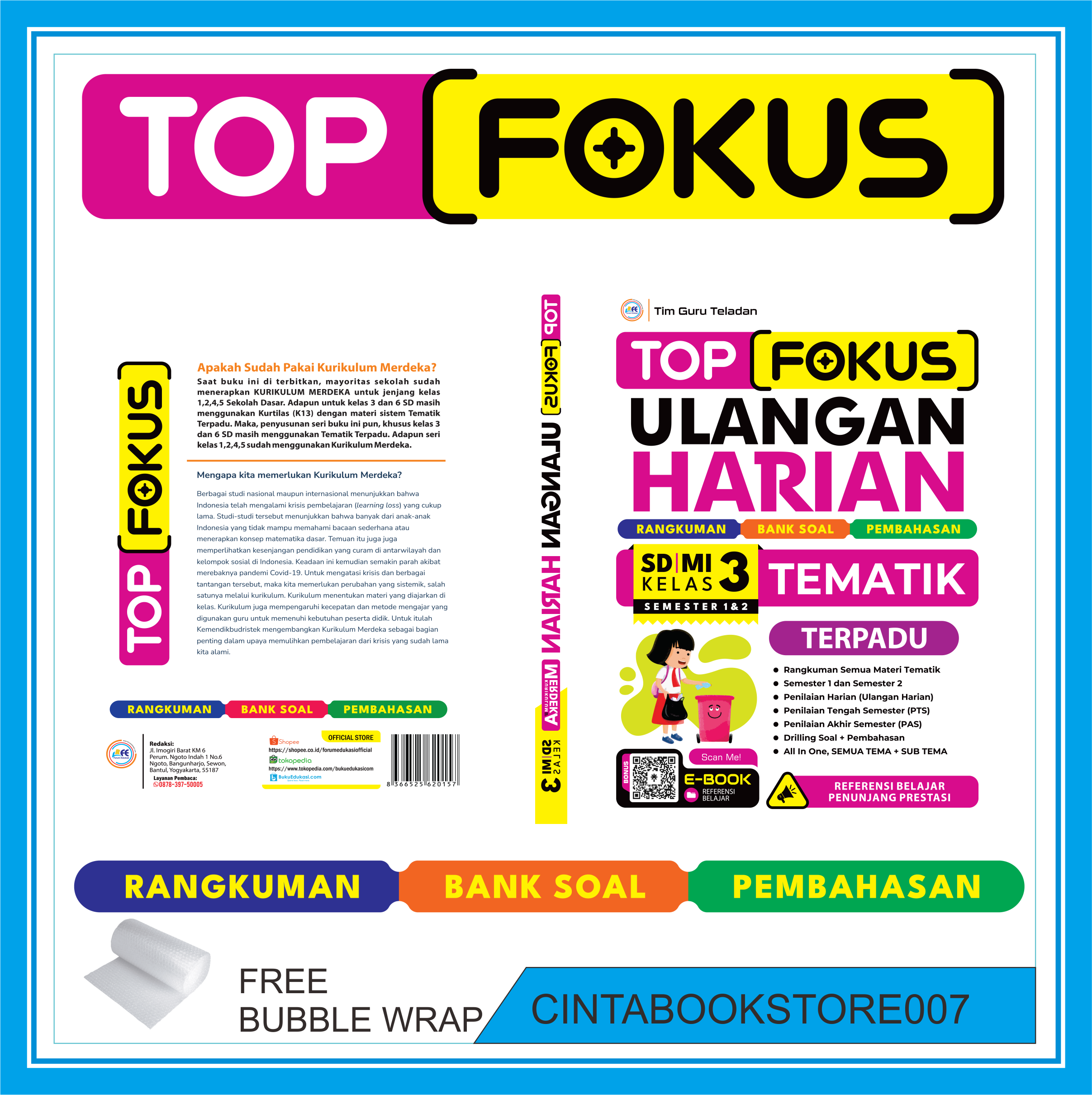 Promo BUKU TOP FOKUS ULANGAN HARIAN KURIKULUM MERDEKA SD/MI KELAS 3 Diskon 20% di Seller ...