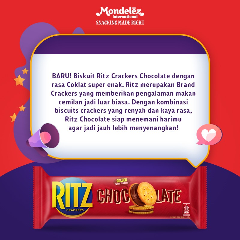 Jual Ritz Biskuit Sandwich Coklat [118 G] Di Seller Mondelez Official ...