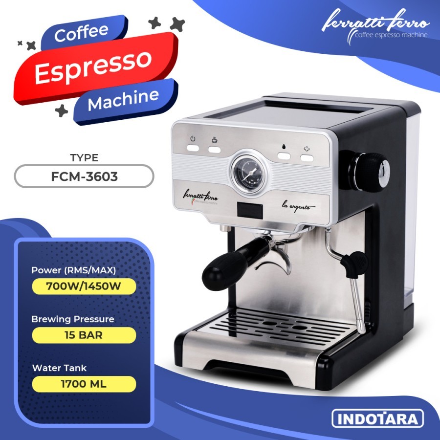 Jual Mesin Kopi Espresso - Ferratti Ferro LA ARGENTO FCM-3603 di Seller ...
