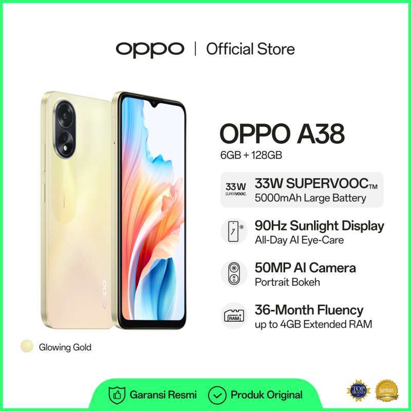 Jual [new] Oppo A38 4gb/6gb + 128gb [5000mah Supervooc 33w, 90hz ...
