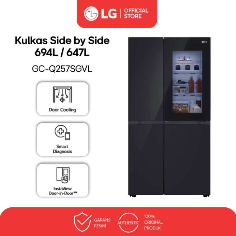 Promo Lg Kulkas Side By Side Instaview Thinq [655l] Gc-q257sgvl Kulkas ...