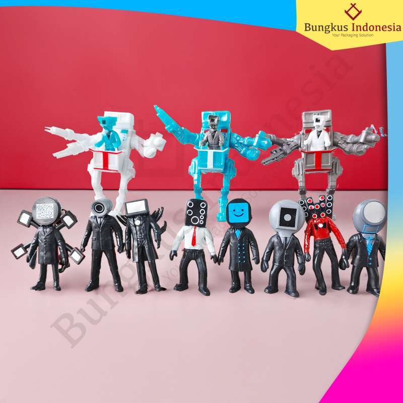 Jual Action Figure Set Skibidi Toilet Camera TV Man - Skibidi Isi 6 di ...