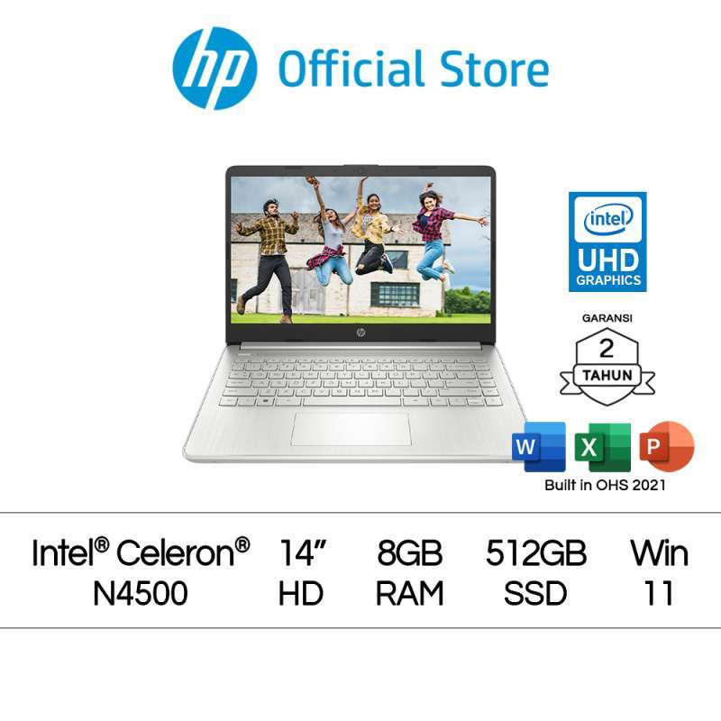 Promo Laptop Hp 14s-dq3109tu / 14 Inch / Intel Celeron N4500 / 4gb & 8gb / Intel Uhd Graphics ...