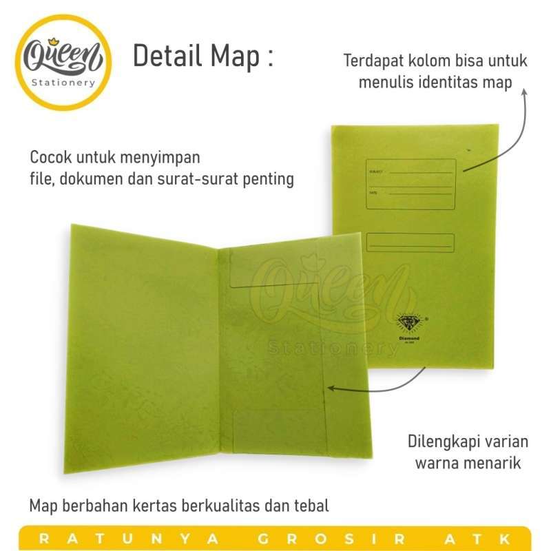 Jual 10 Pcs Map Kertas Diamond / Map File / Stopmap / Map Dokumen ...