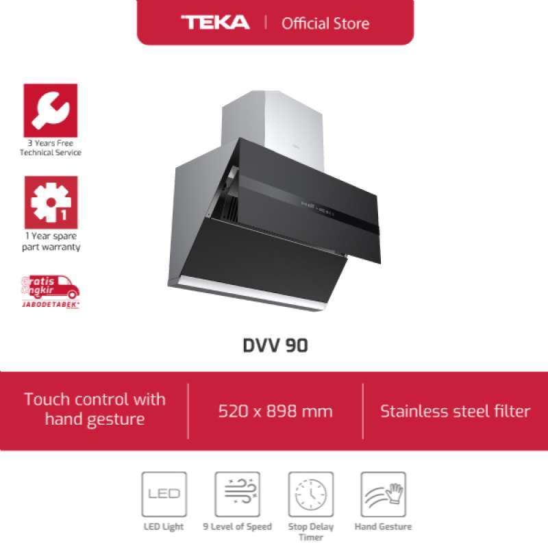 Jual Teka Dvv 90 Decorative Intelligent Sensor Cooker Hood 90cm Di ...