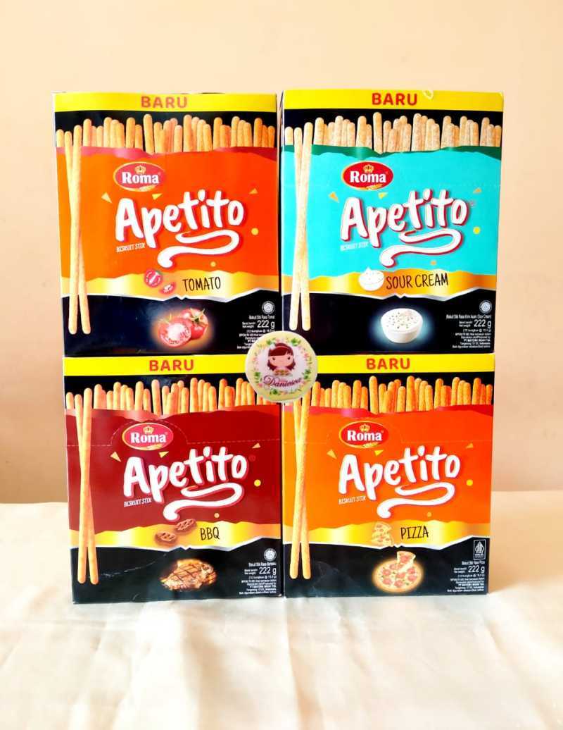 Jual Roma Apetito Biskuit Stick Tomato , Sour Cream , BBQ, Pizza ( ds ...