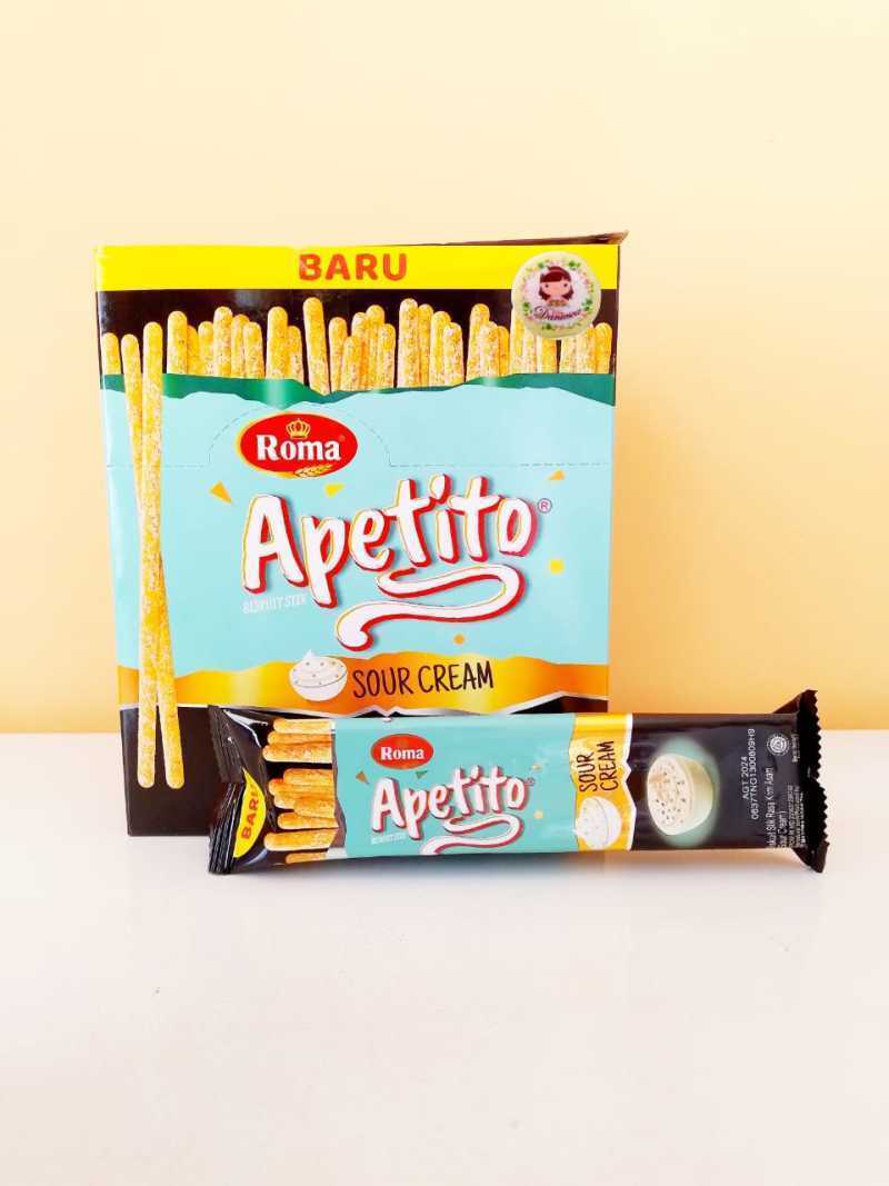 Jual Roma Apetito Biskuit Stick Tomato , Sour Cream , BBQ, Pizza ( ds ...
