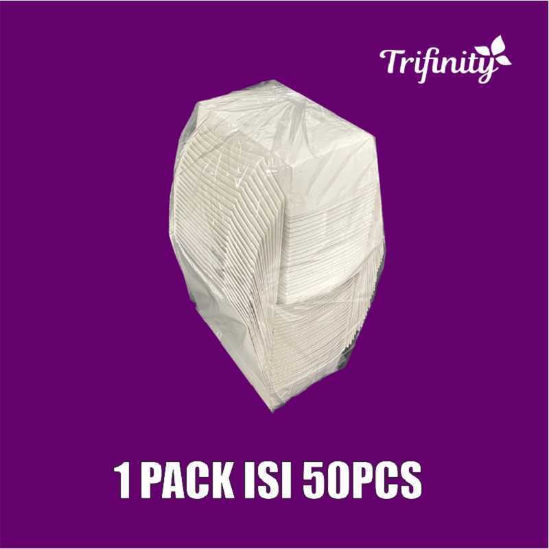 Jual Paper Lunch Box Putih Per Dus Food Tray Uk L Kertas Semua Js Kirim ...
