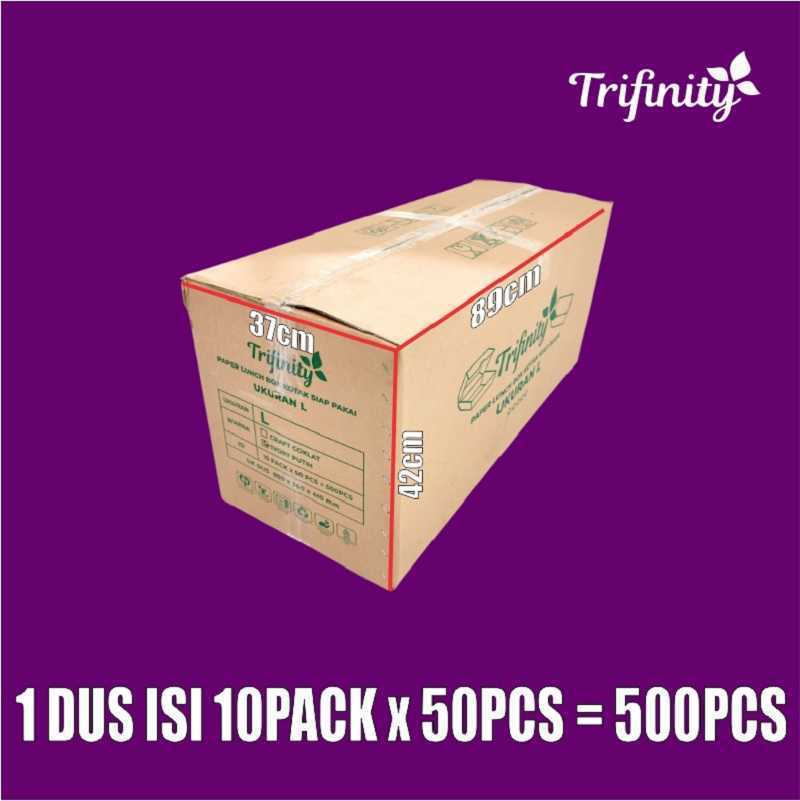 Jual Paper Lunch Box Putih Per Dus Food Tray Uk L Kertas Semua Js Kirim ...