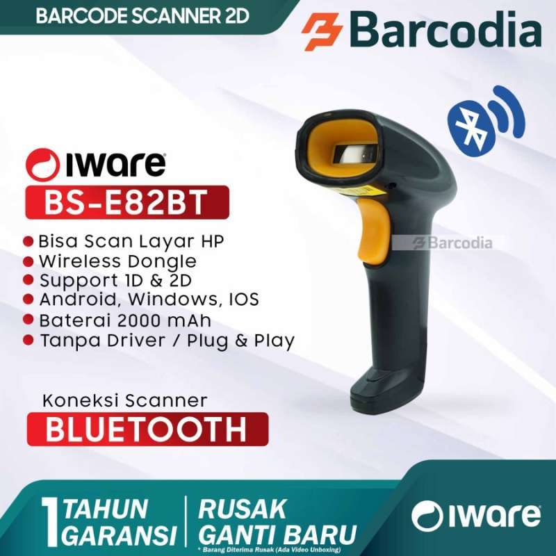 Jual Barcode Scanner 2d Wireless Bluetooth - Iware Bs-e82bt / Bse82bt ...