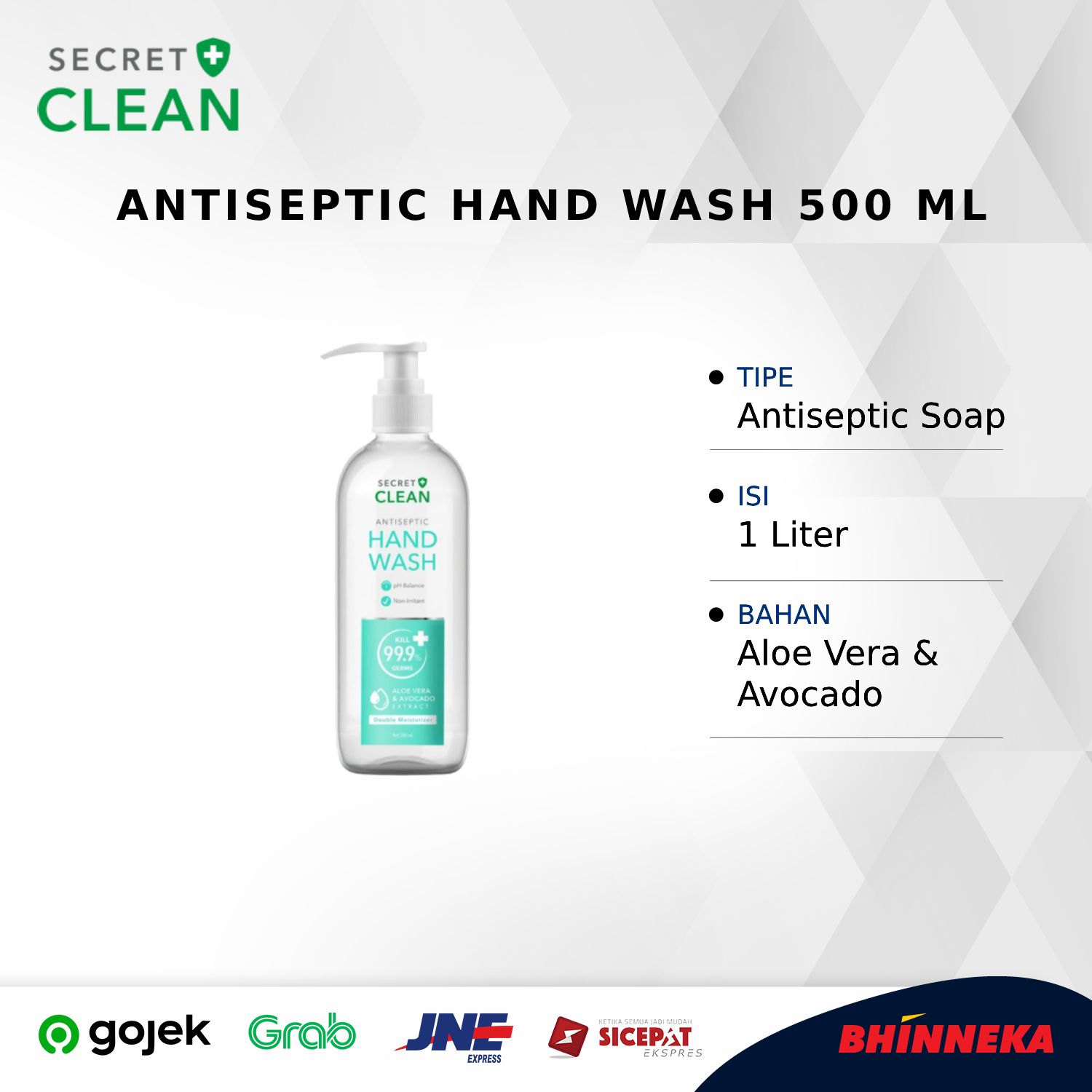 Jual Secret Clean Antiseptic Hand Wash 500 Ml Di Seller Bhinneka.com ...