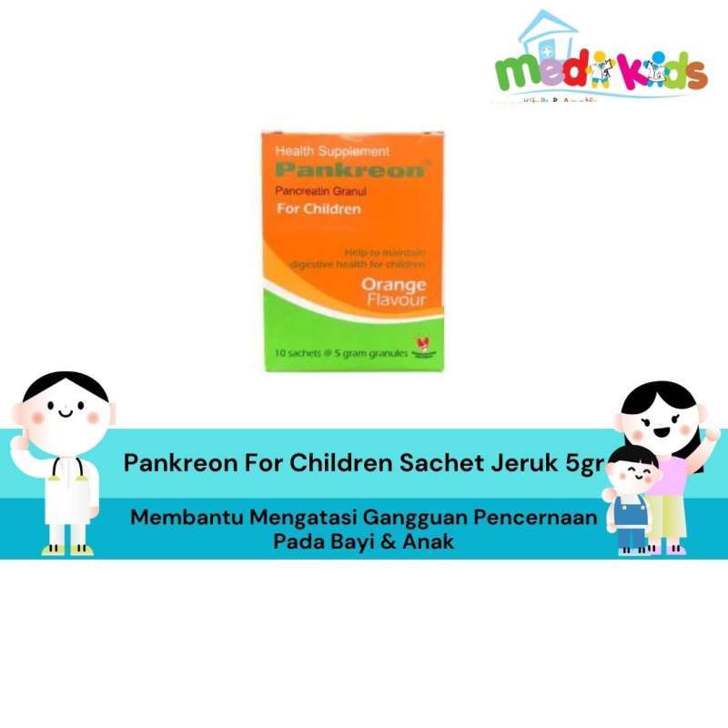 Jual Pankreon For Children Sachet Jeruk 5gr - Obat Pencernaan Bayi ...