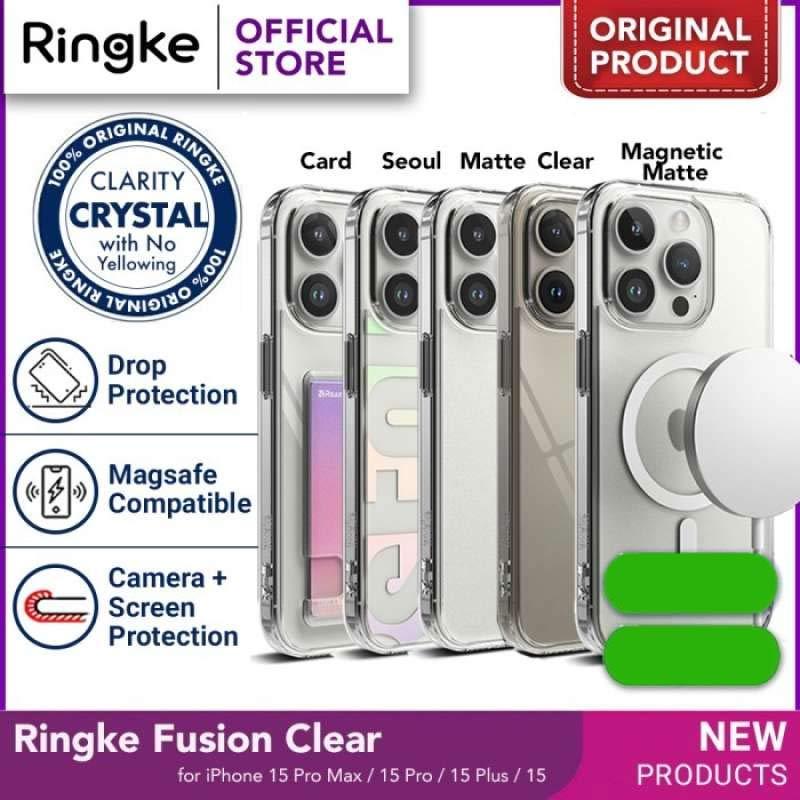 Jual Ringke Fusion Case iPhone 15 Pro Max / Plus Slim Clear Casing Magsafe - IPhone 15 Pro Max ...