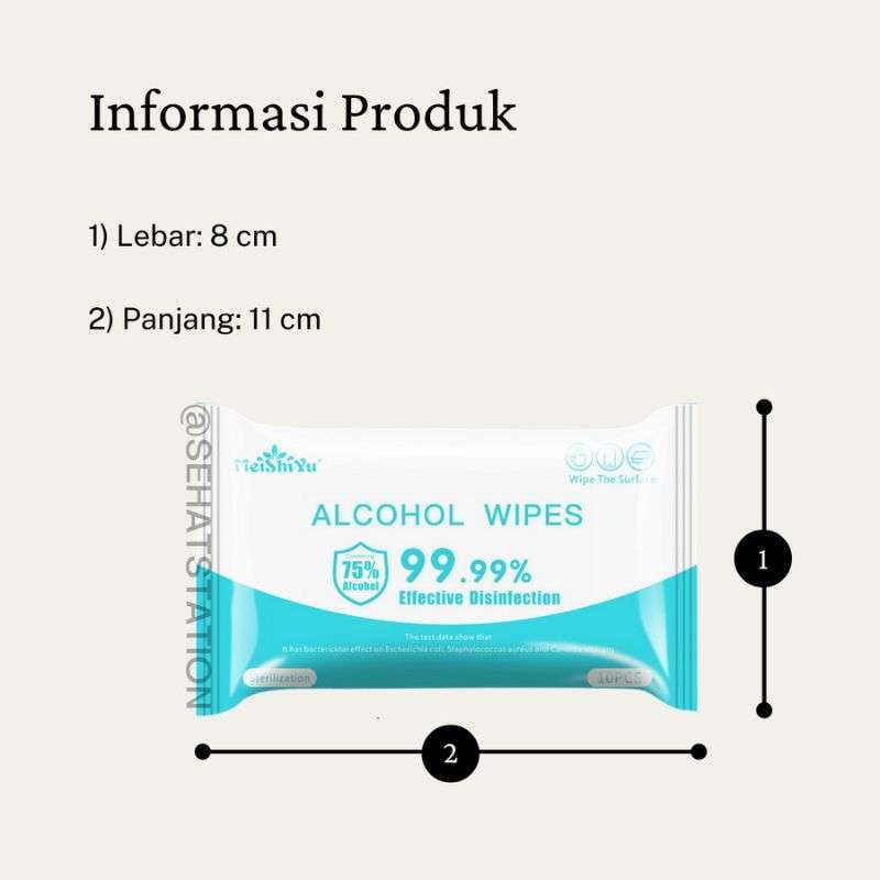 Promo Tisu Basah Alkohol Antiseptic Anti Virus Alcohol Wipes Tissue Isi ...
